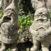 Pair of Stone Gnome Statues | Outdoor Dwarf Sprite Decoration Garden ...