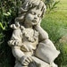 Pair of Stone Gnome Statues Outdoor Dwarf Sprite Decoration Garden ...