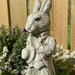 Mini Peter Rabbit Stone Statue | Beatrix Potter Animal Garden Outdoor ...