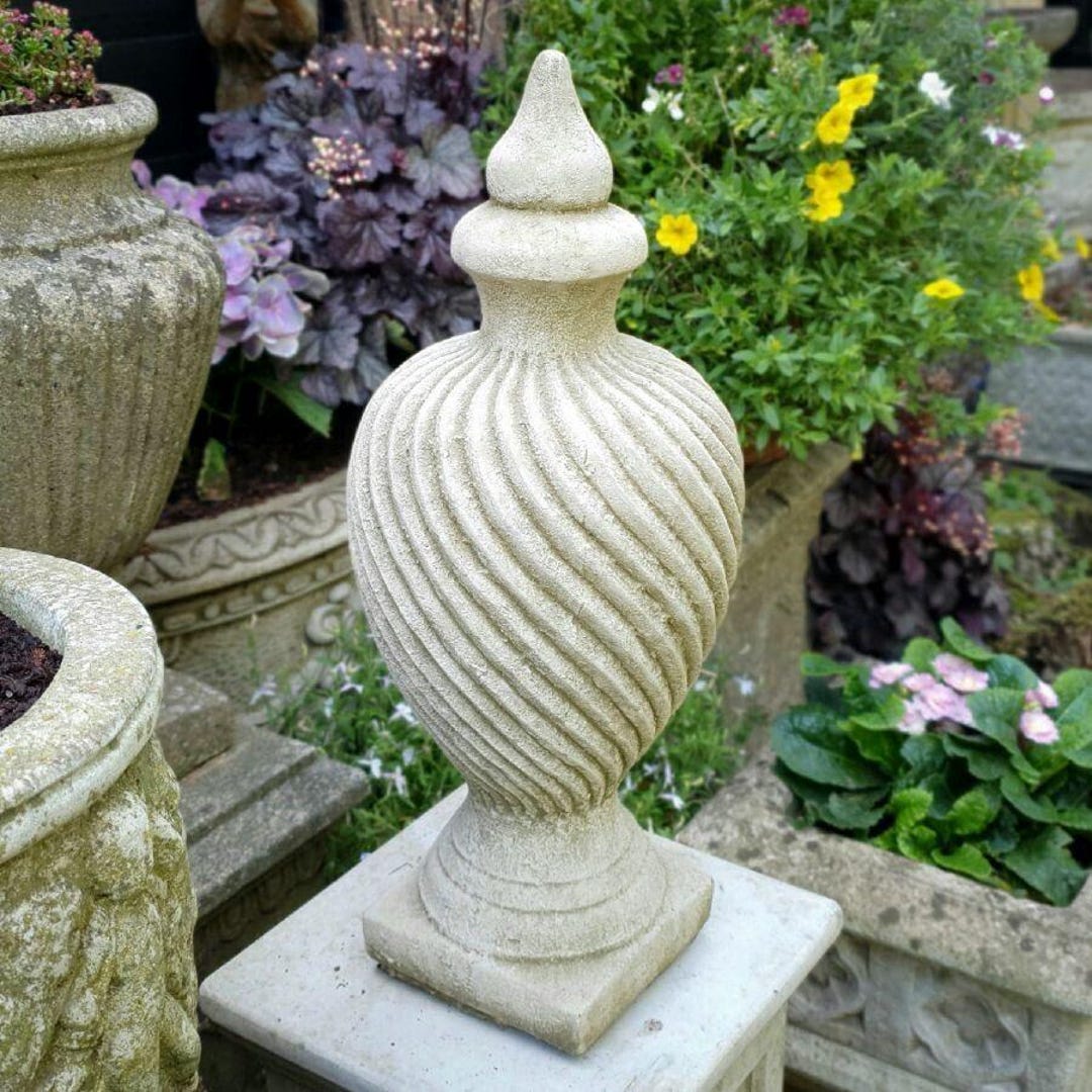 Provence Finial Stone Statue | Garden Outdoor Classical Pier Cap ...