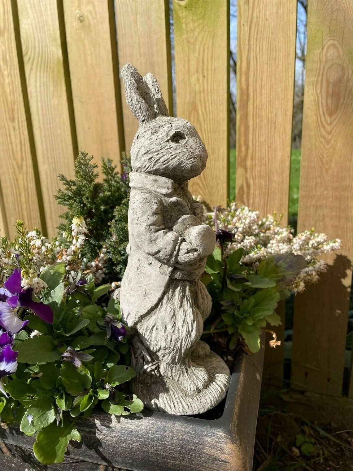 Mini Peter Rabbit Stone Statue Beatrix Potter Animal Garden - Etsy