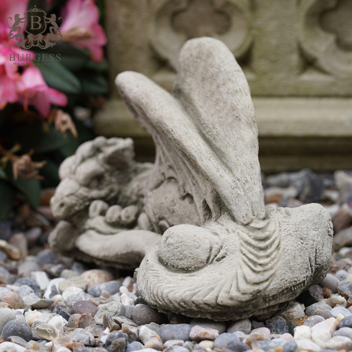 Winged Dragon Statue | Stone Mythical Animal Concrete Garden Outdoor ...
