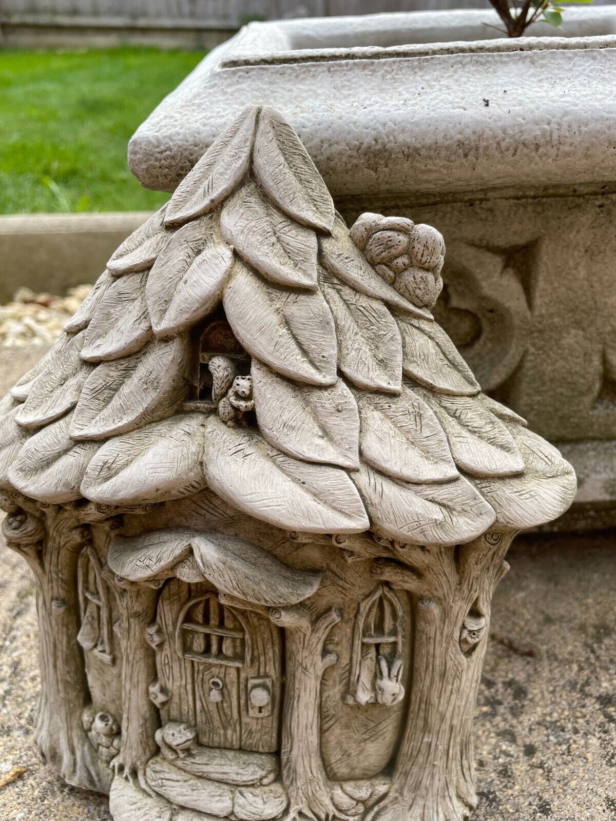 Fairy House Stone Statue Garden Outdoor Home Tree Animal - Etsy