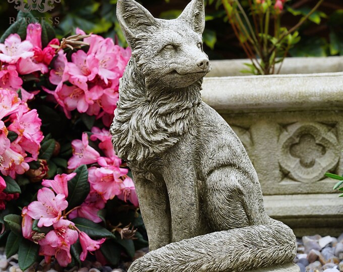 Metal Rustic Fox Landscape Decor- Garden Decoration- Rusted Yard Art ...