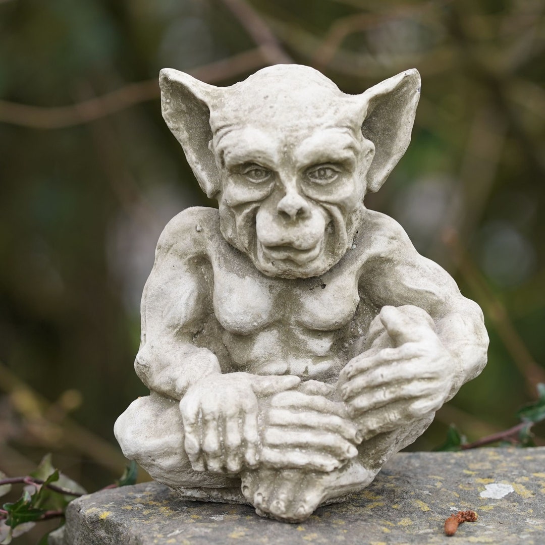 Sprite A Stone Statue | Gargoyle Gremlin Outdoor Garden Ornament ...