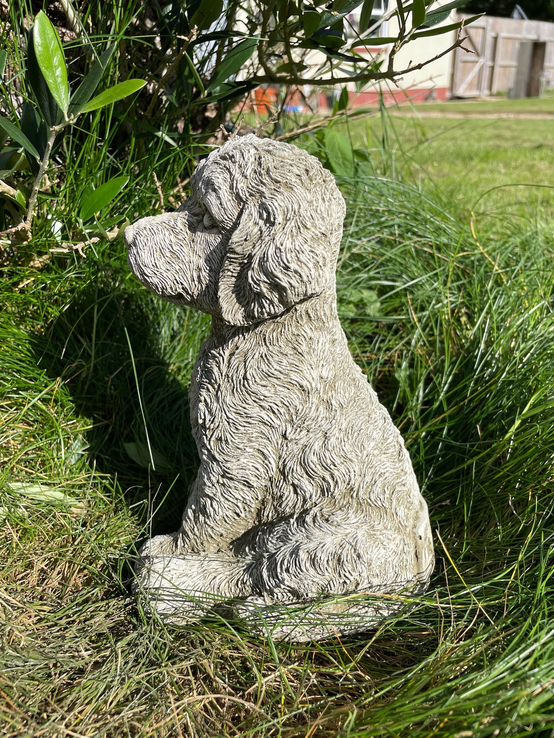 Cockapoo Puppy Dog Stone Statue Animal Garden Outdoor - Etsy