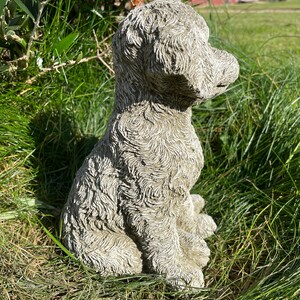 Cockapoo Puppy Dog Stone Statue Animal Garden Outdoor Ornament ...