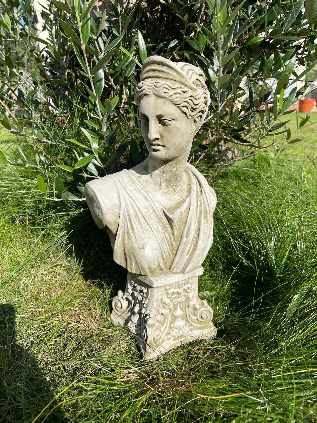 Athena Stone Bust Statue | Reconstituted Stone Greek Goddess Concrete ...