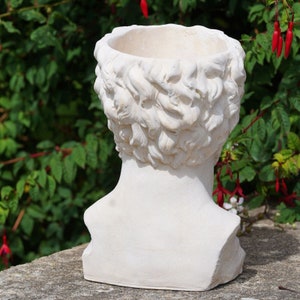Male Female Planter | Modern Statue Head Bust Sculpture Flower Pot Home ...
