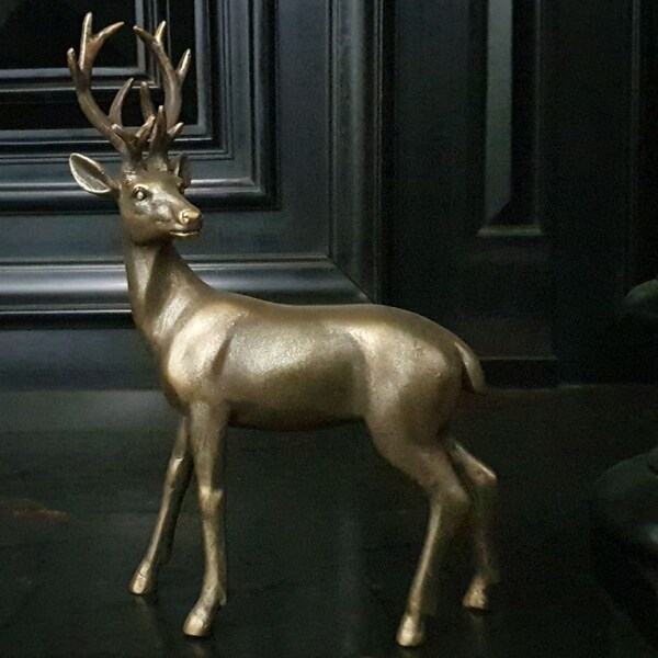 Gold Reindeer - Etsy