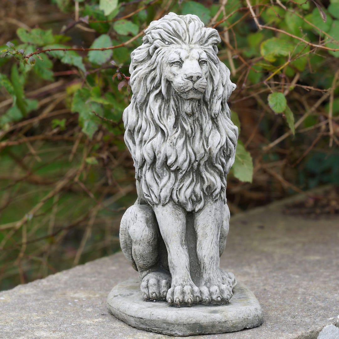 Upright Lion Stone Statue | Reconstituted Stone African Animal Garden ...