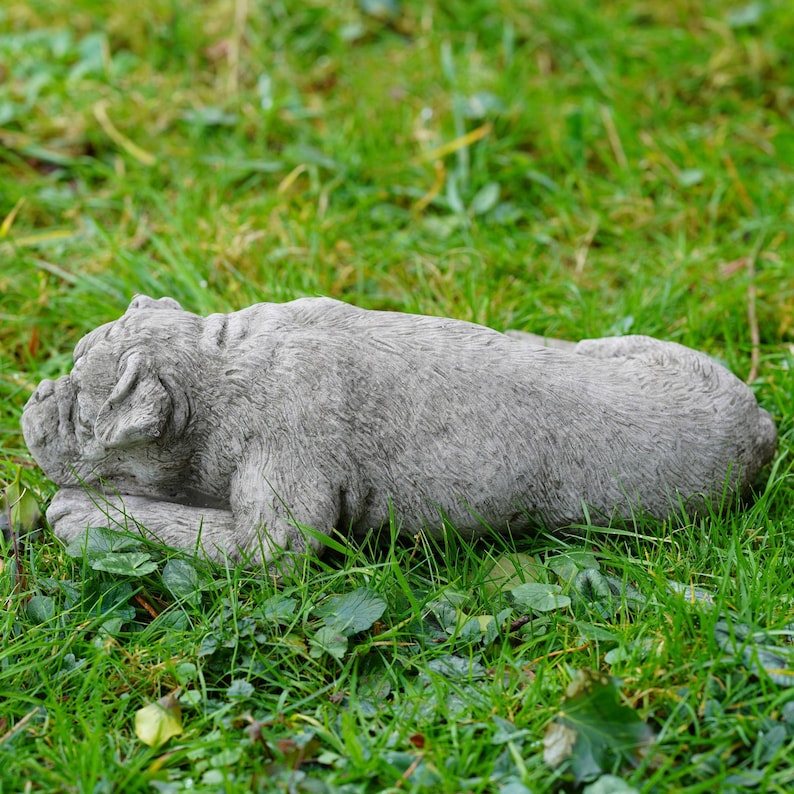 Boxer Dog Stone Statue | Outdoor Garden Ornament British Made Puppy Pet ...