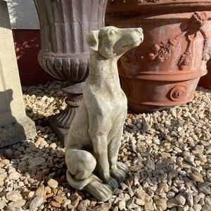 Sitting Puppy Dog Stone Statue Animal Puppy Garden Outdoor Ornament ...