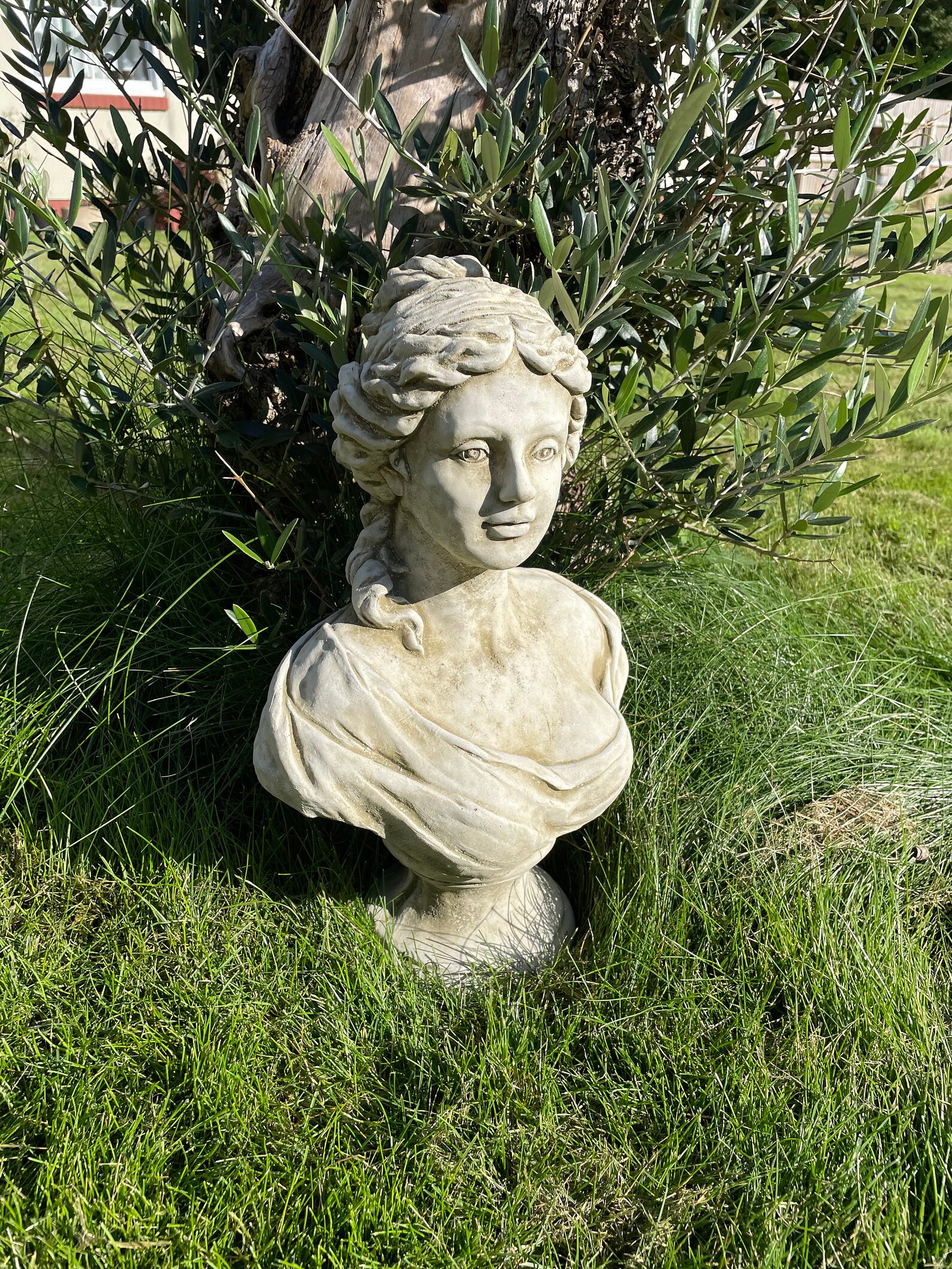 French Maid Bust Statue Reconstituted Stone Classic Outdoor - Etsy