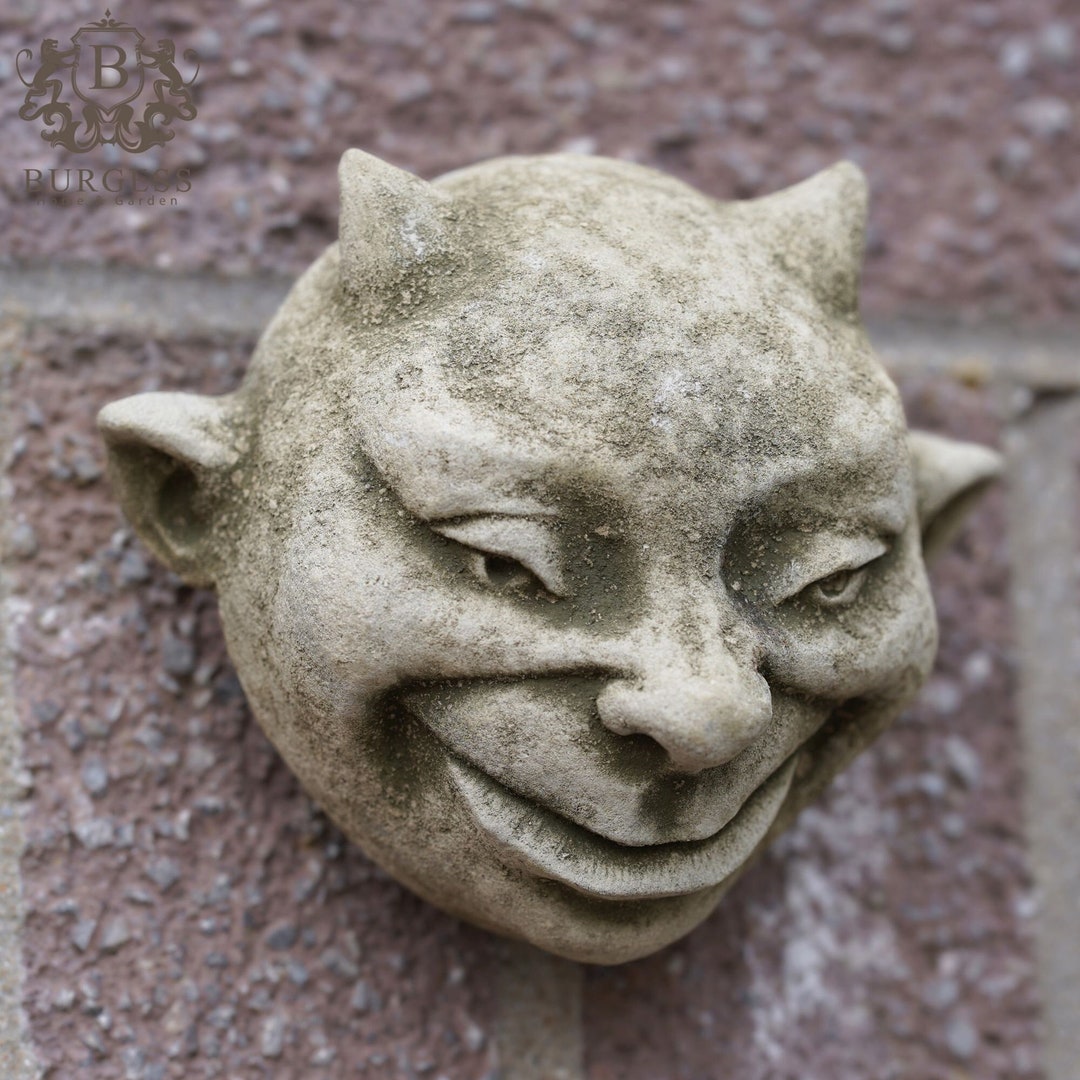Imp Stone Hanging Plaque | Sprite Gremlin Outdoor Statue Decor Garden ...