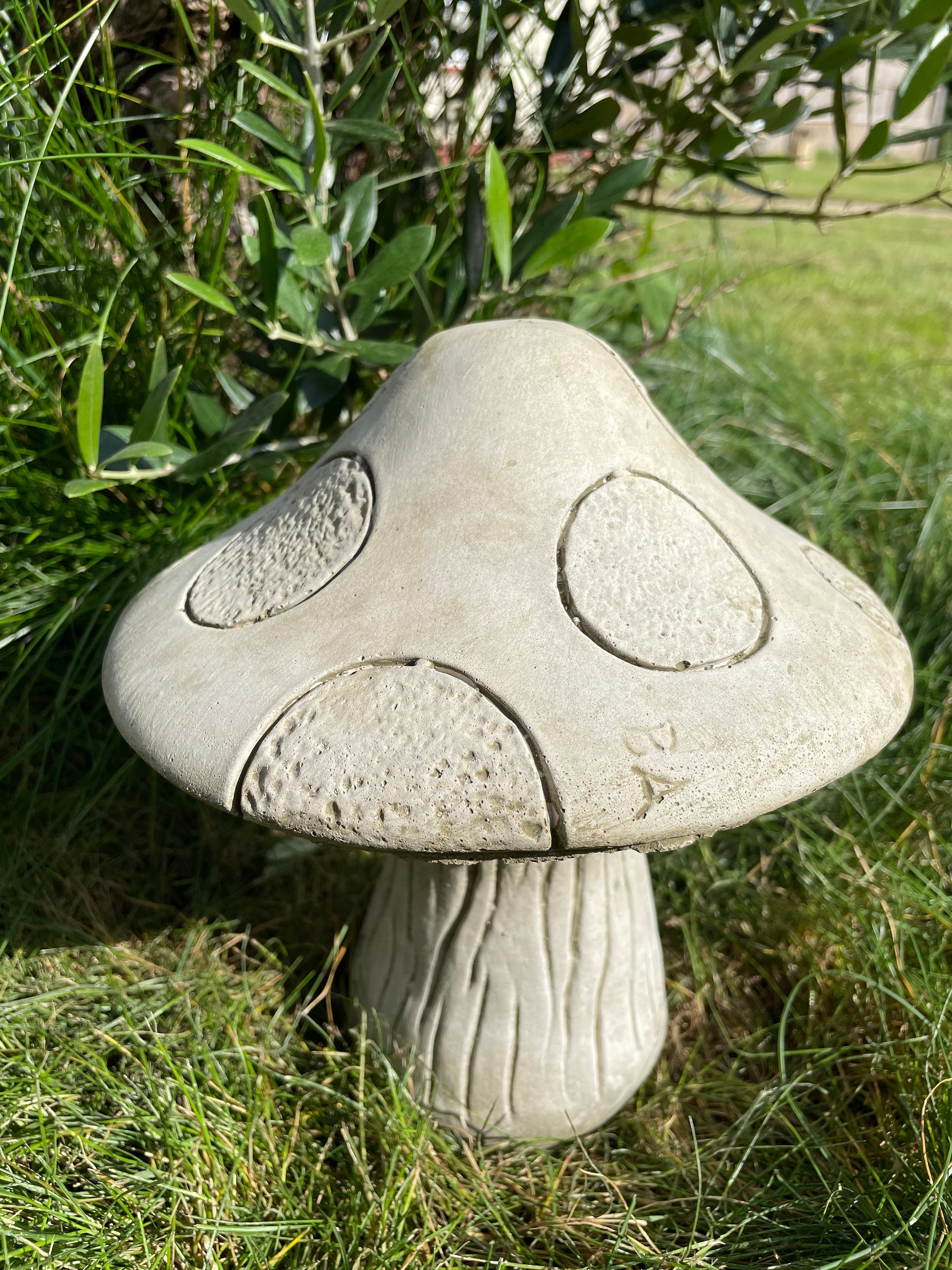 Toadstool Statue Mushroom Stone Outdoor Decoration Concrete - Etsy