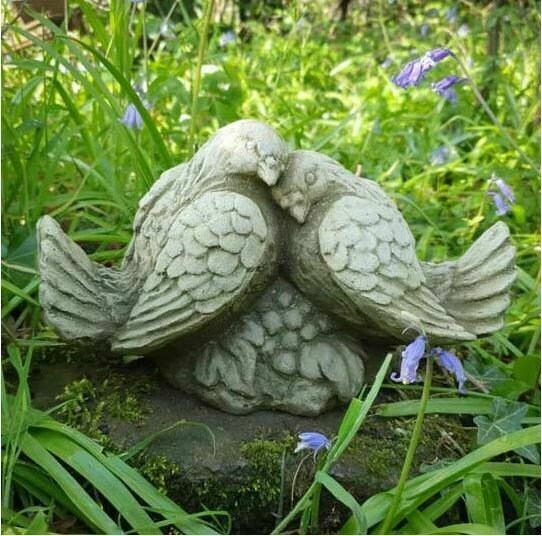 Reconstituted Stone Love Doves Statue Vintage Finish - Etsy UK