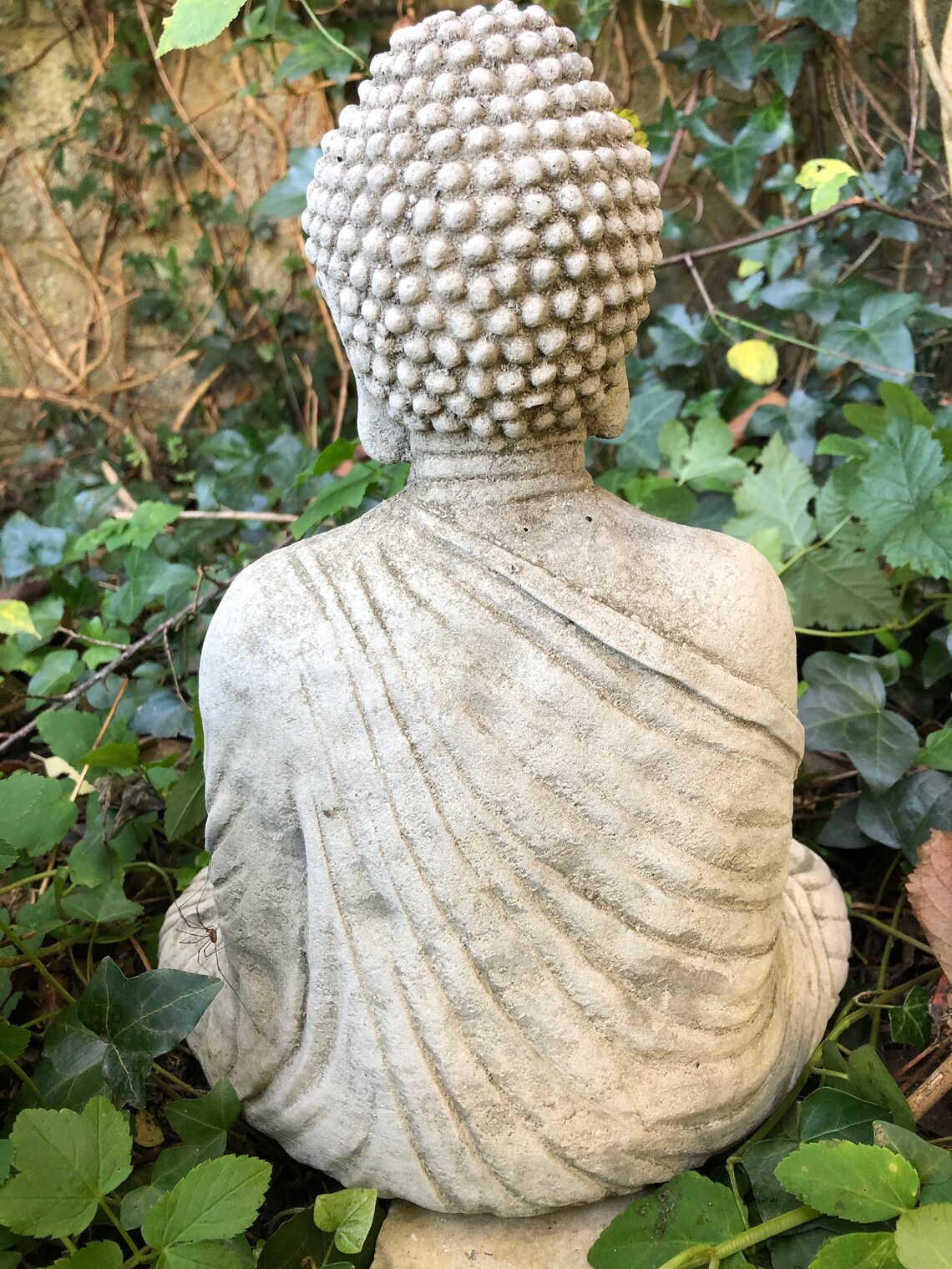 Reconstituted Stone Robed Buddha Statue Vintage Finish - Etsy