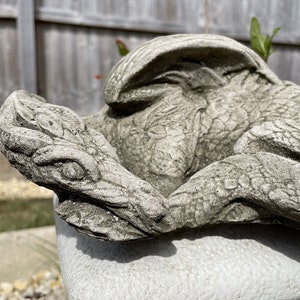 Resting Dragon Stone Statue | Mythical Chinese Outdoor Garden Ornament ...