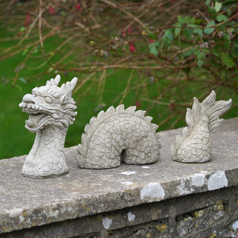Chinese Dragon Garden Ornaments - Etsy