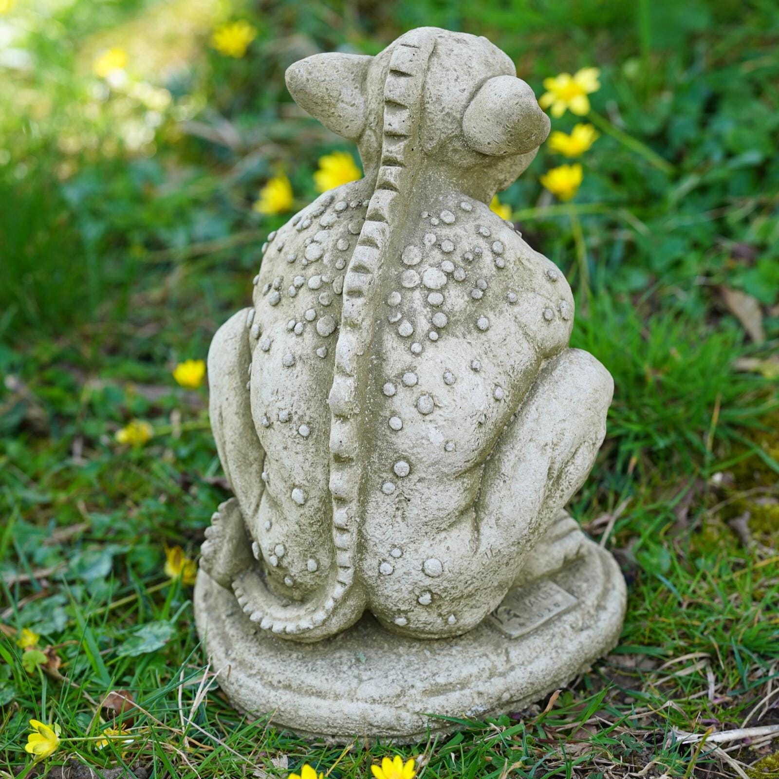 Grinning Gargoyle Stone Statue | Outdoor Gremlin Garden Ornament Sprite ...