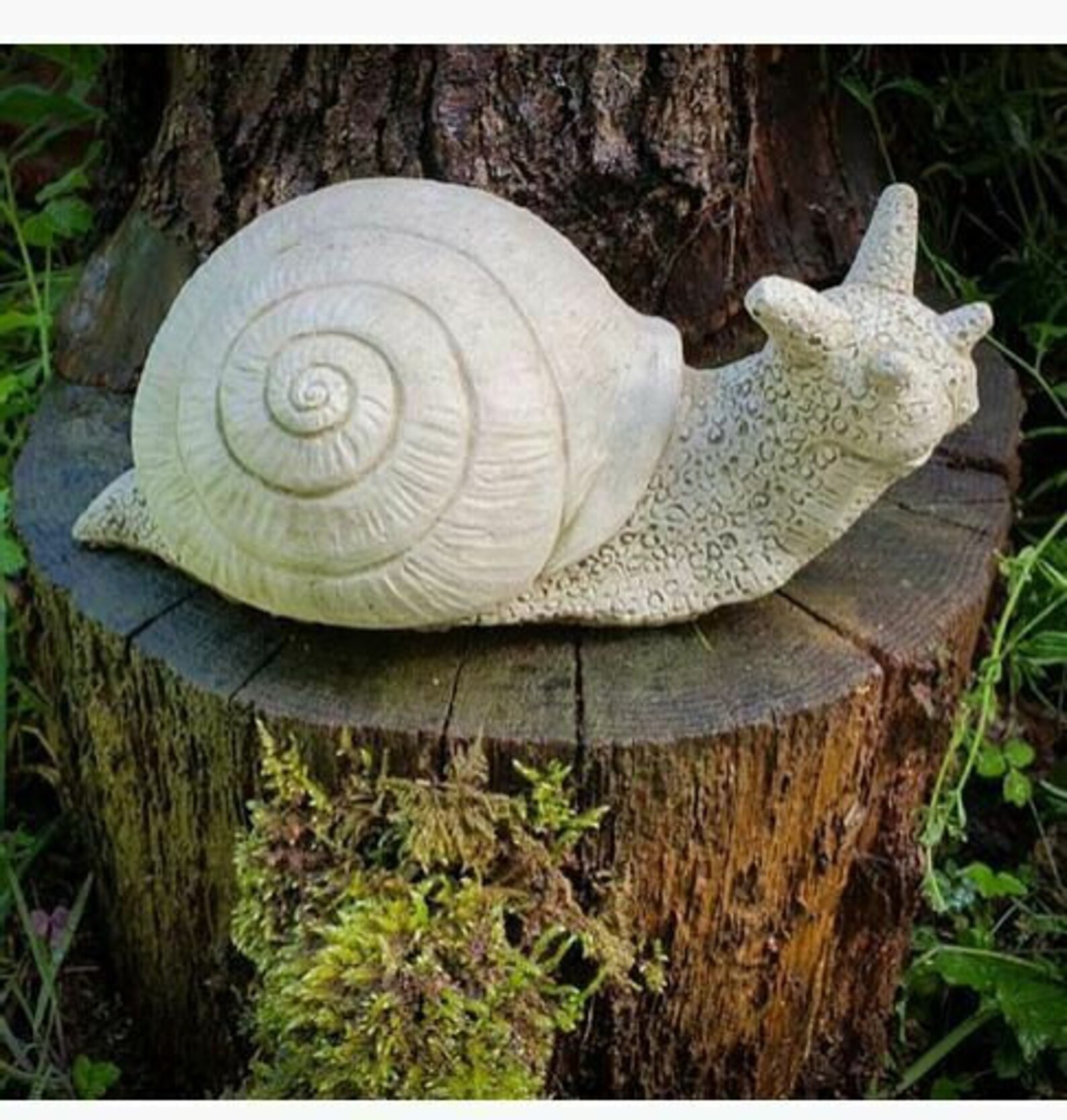 Garden Snail Stone Statue Vintage Animal Garden Outdoor - Etsy