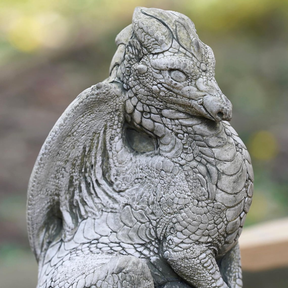 Standing Dragon Stone Statue | Mythical Celtic Outdoor Garden Ornament ...