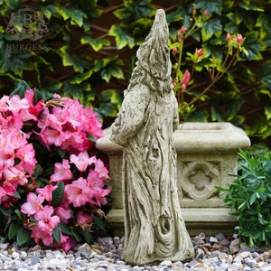 Wizard Warlock Stone Statue | Outdoor Stone Mythical Magic Garden ...