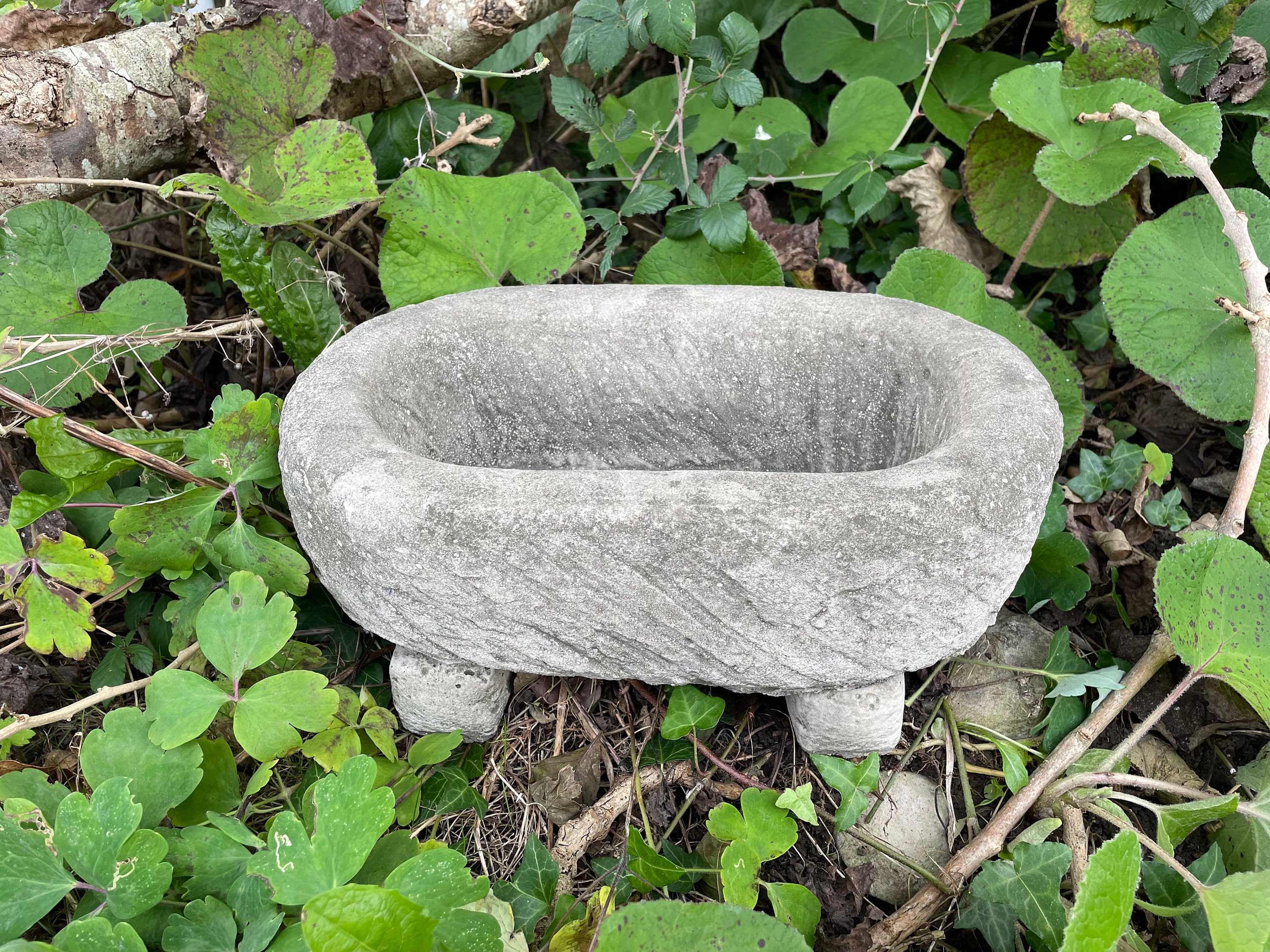 Herb Pot Planter Reconstituted Stone Trough Vase Concrete | Etsy