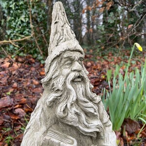 Wizard Warlock Stone Statue Outdoor Stone Mythical Magic - Etsy