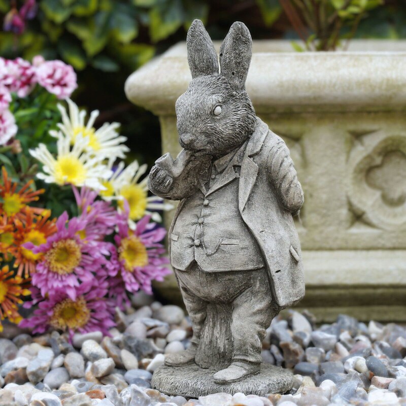 Rabbit Garden Statue - Etsy