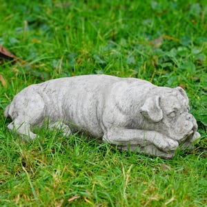 Boxer Dog Statue | Reconstituted Stone Vintage Animal Concrete Garden ...