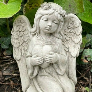 Divine Angel Stone Garden Statue | Reconstituted Outdoor Sculpture ...