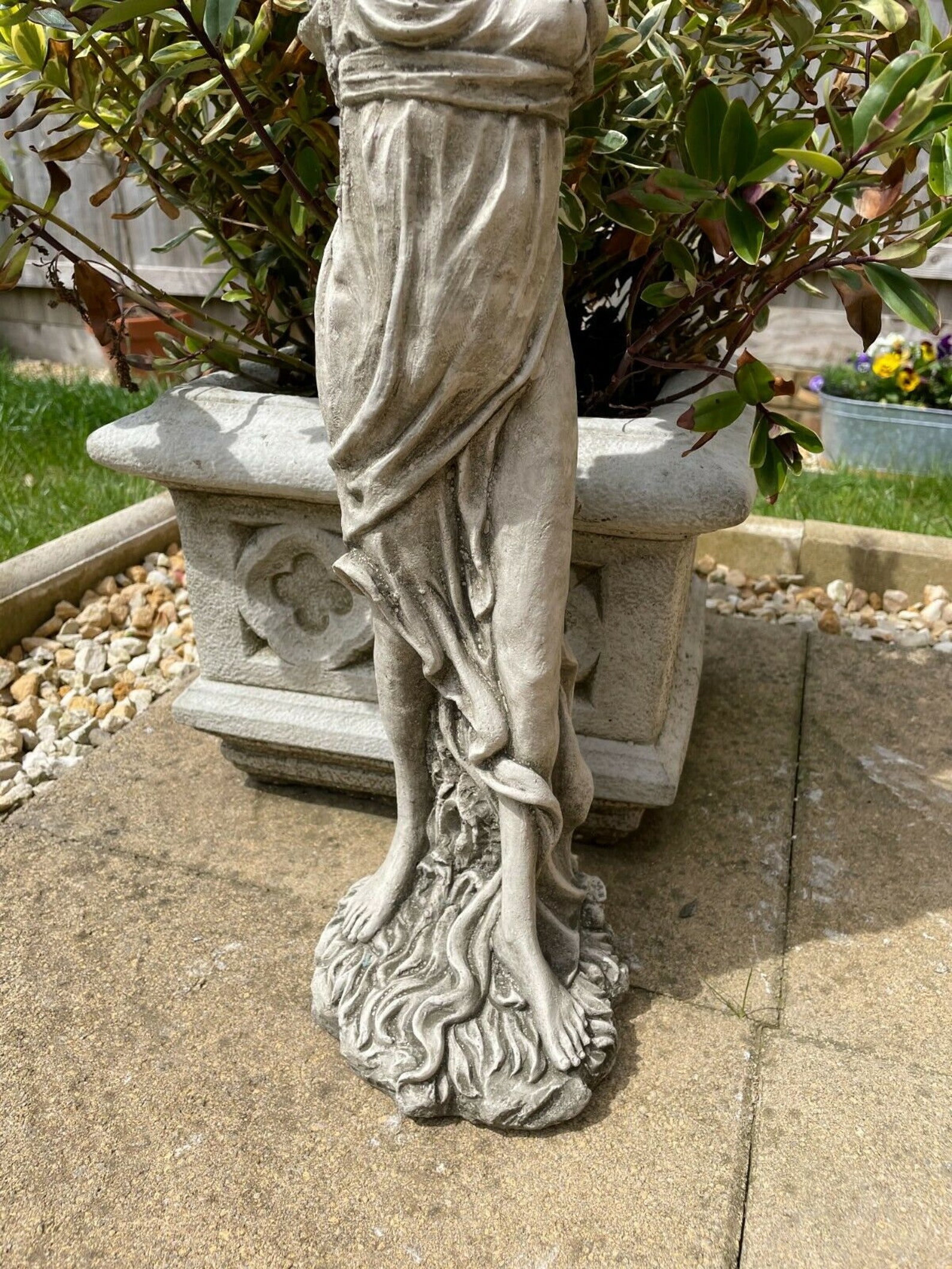 Lady With Wine Jug Stone Garden Statue Outdoor Classical - Etsy