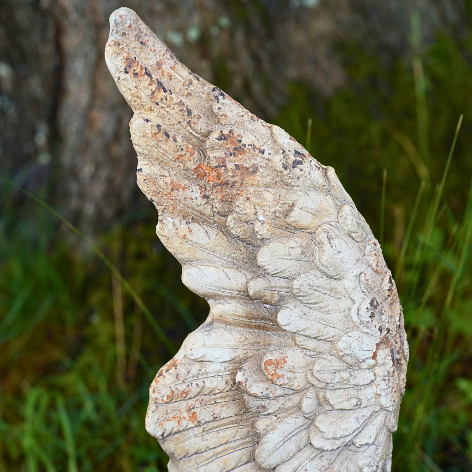 Large 64cm Wing Sculpture Resin Garden Ornament | Outdoor Home ...