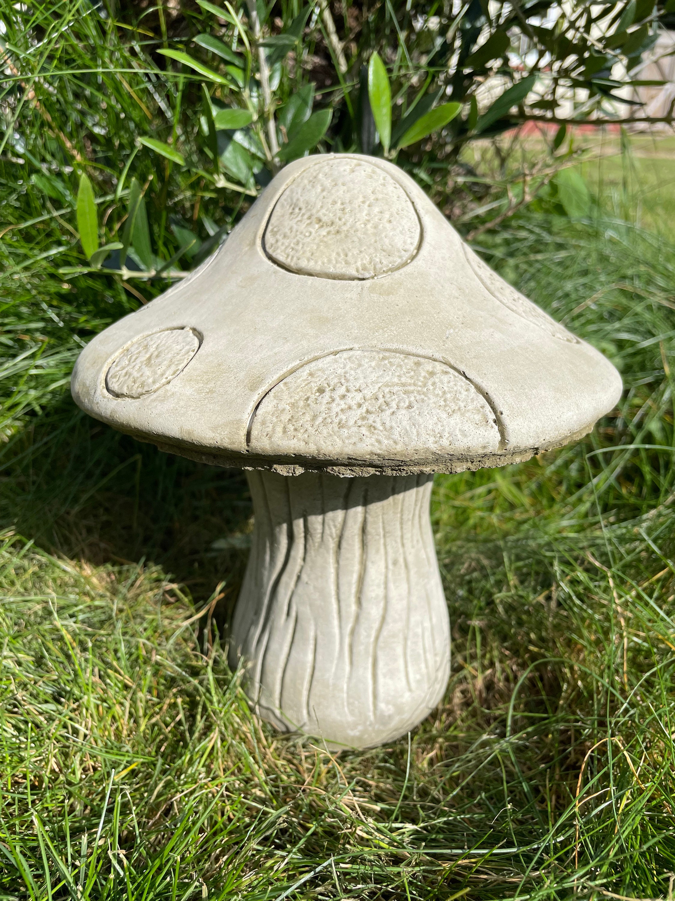 Toadstool Statue Mushroom Stone Outdoor Decoration Concrete - Etsy