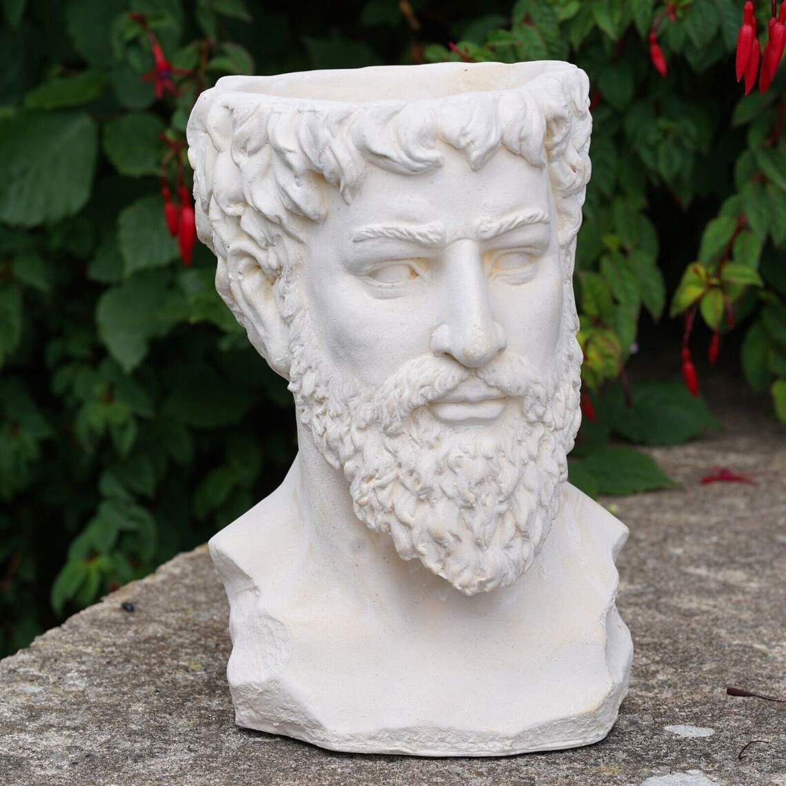 Male Female Planter | Modern Statue Head Bust Sculpture Flower Pot Home ...