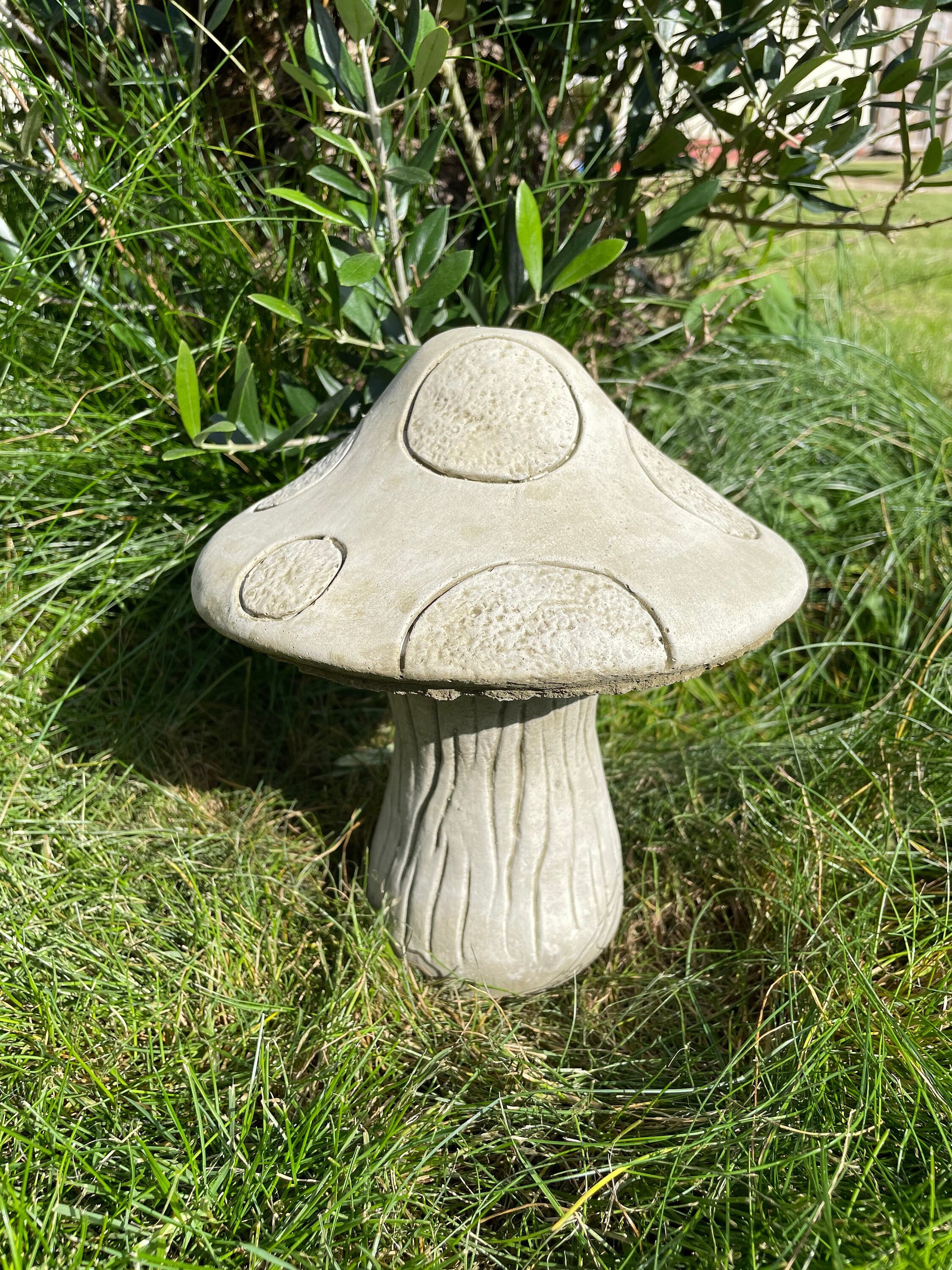 Toadstool Statue Mushroom Stone Outdoor Decoration Concrete - Etsy