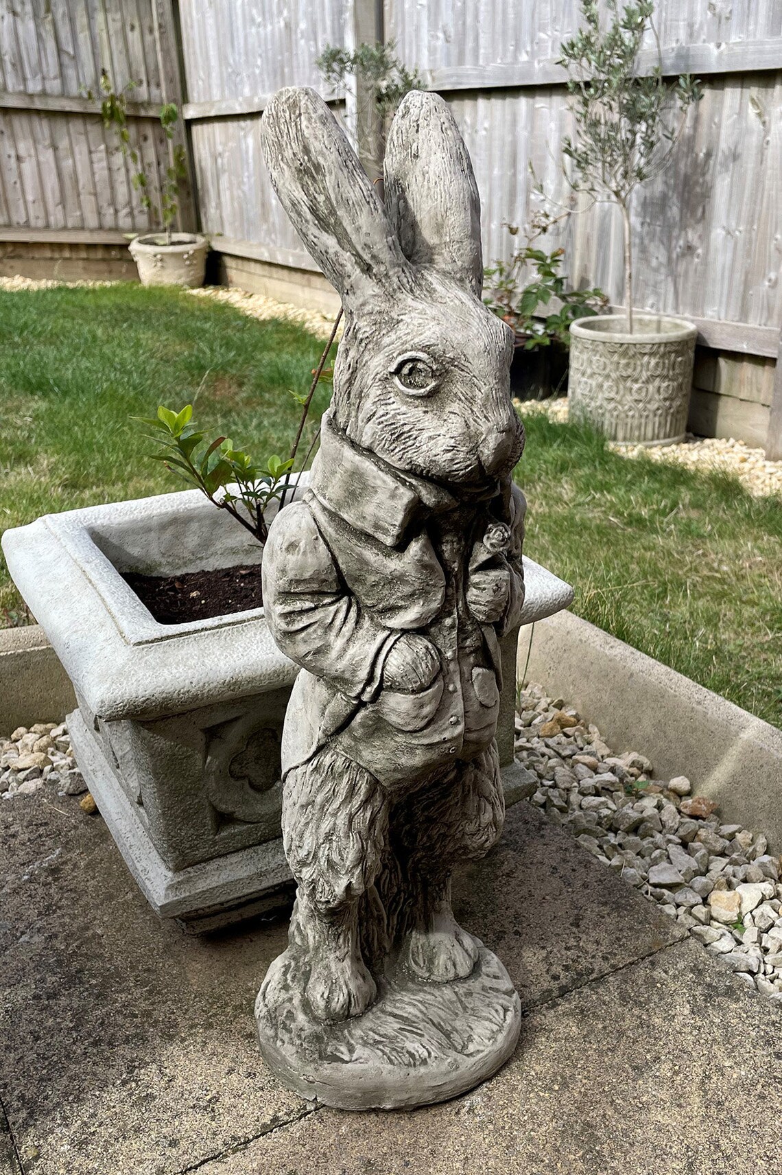 Peter Rabbit Stone Statue Beatrix Potter Animal Garden - Etsy