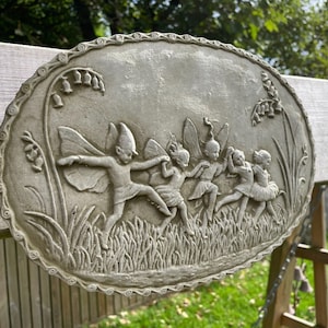 Elf Stone Hanging Plaque | Vintage Elves Nymph Imp Angel Garden Outdoor ...