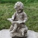 Pair of Stone Gnome Statues Outdoor Dwarf Sprite Decoration Garden ...