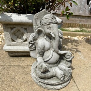 Oriental Ganesh Stone Garden Statue | Reconstituted Outdoor Buddha ...