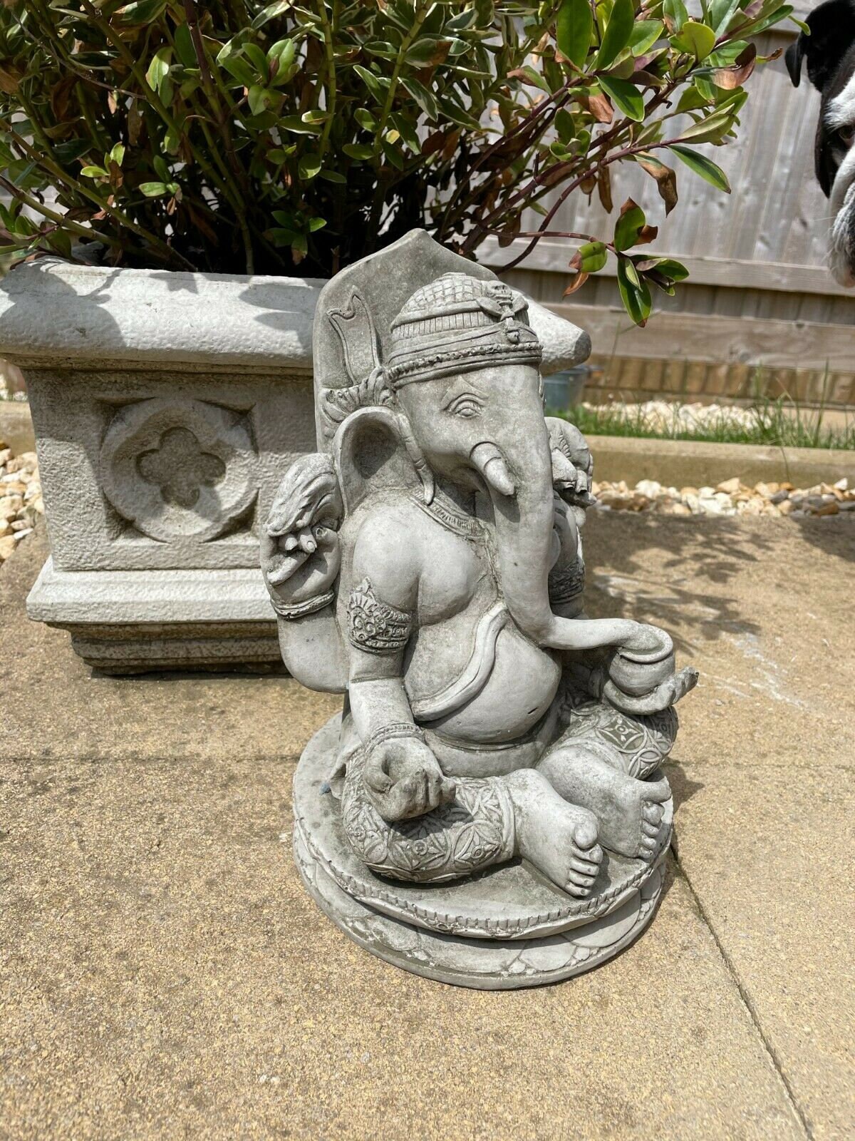 Oriental Ganesh Stone Garden Statue Reconstituted Outdoor - Etsy UK