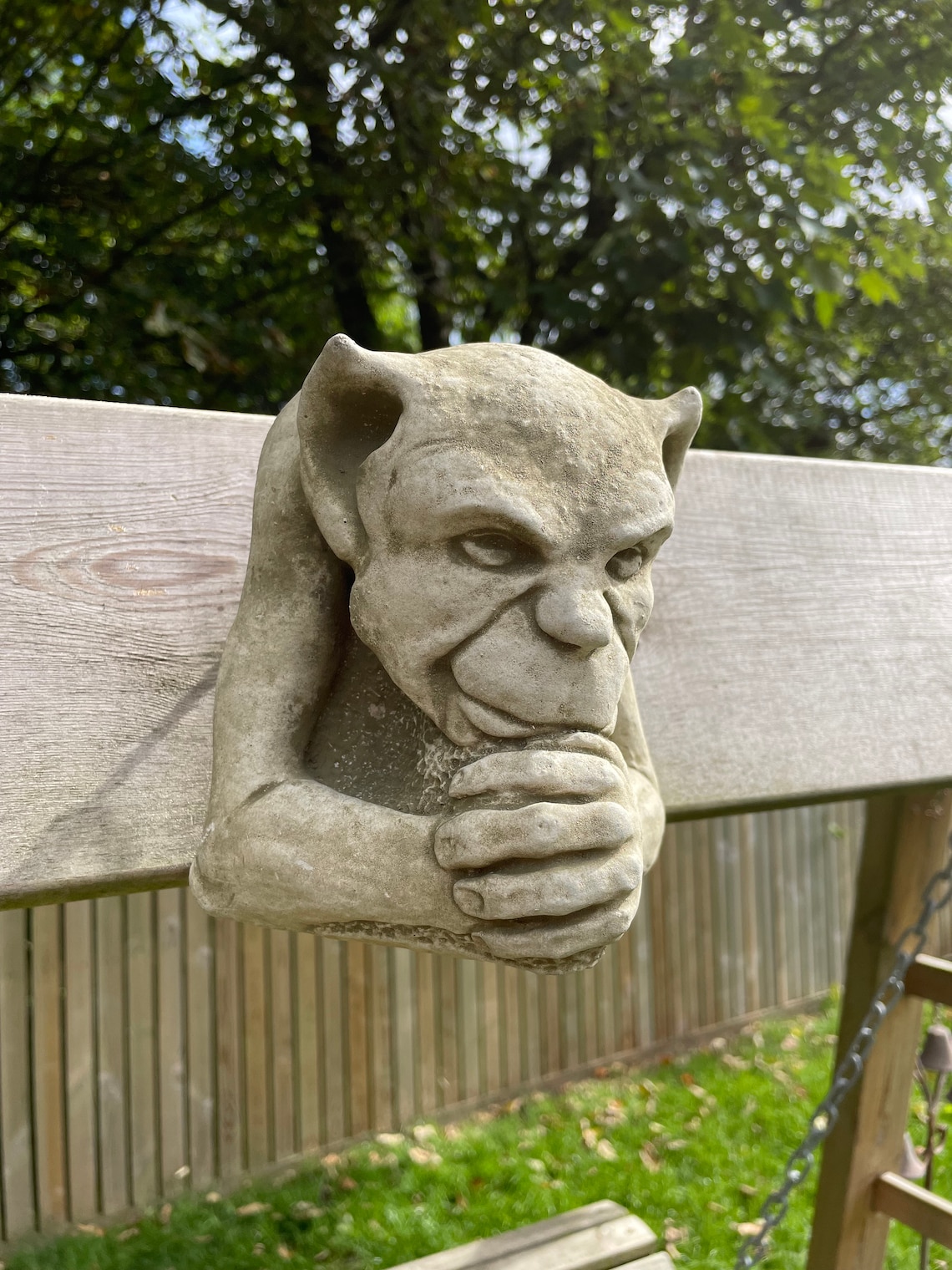 Hanging Gargoyle Stone Statue gremlin Sprite Outdoor - Etsy
