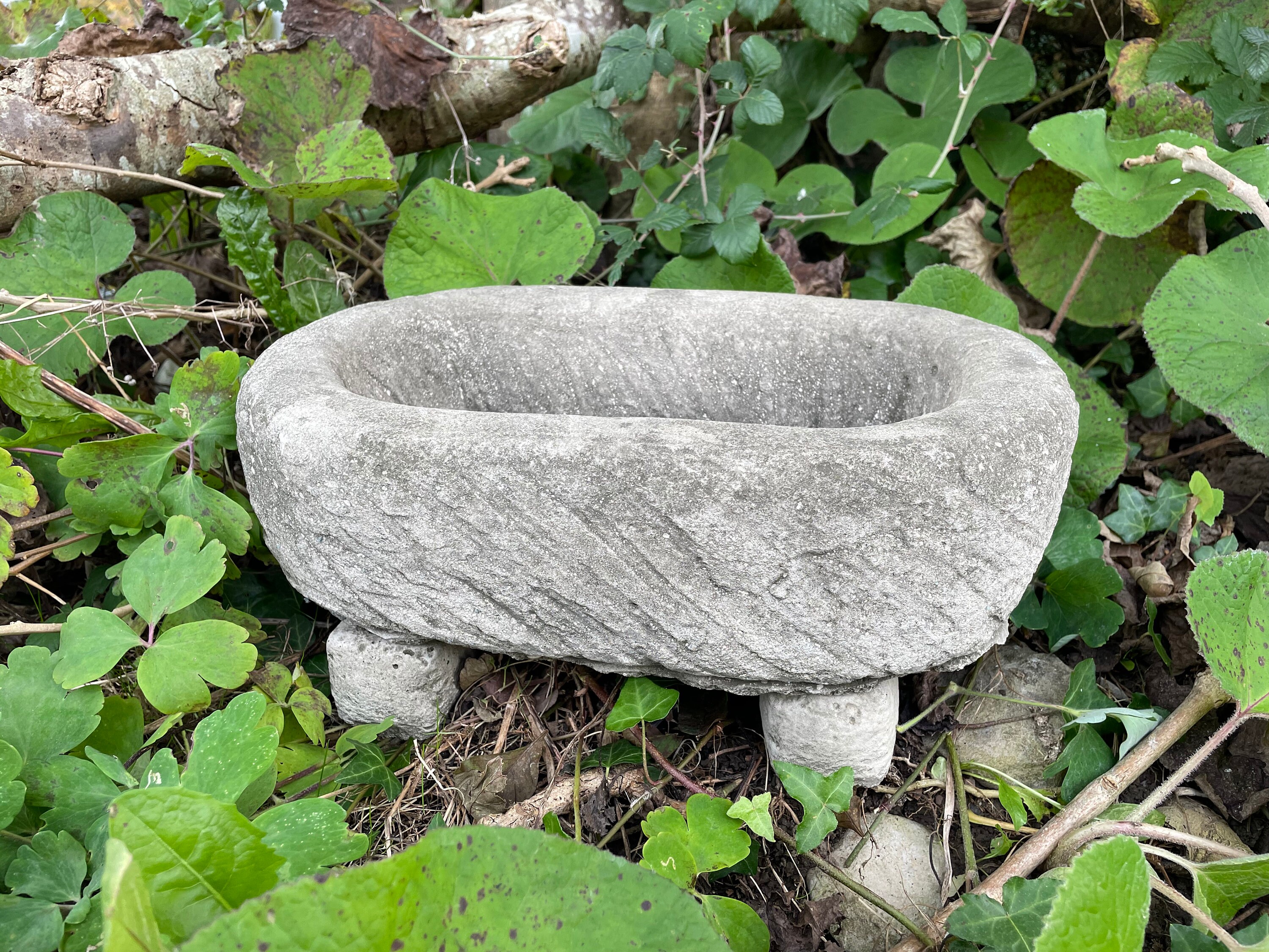 Herb Pot Planter Reconstituted Stone Trough Vase Concrete | Etsy