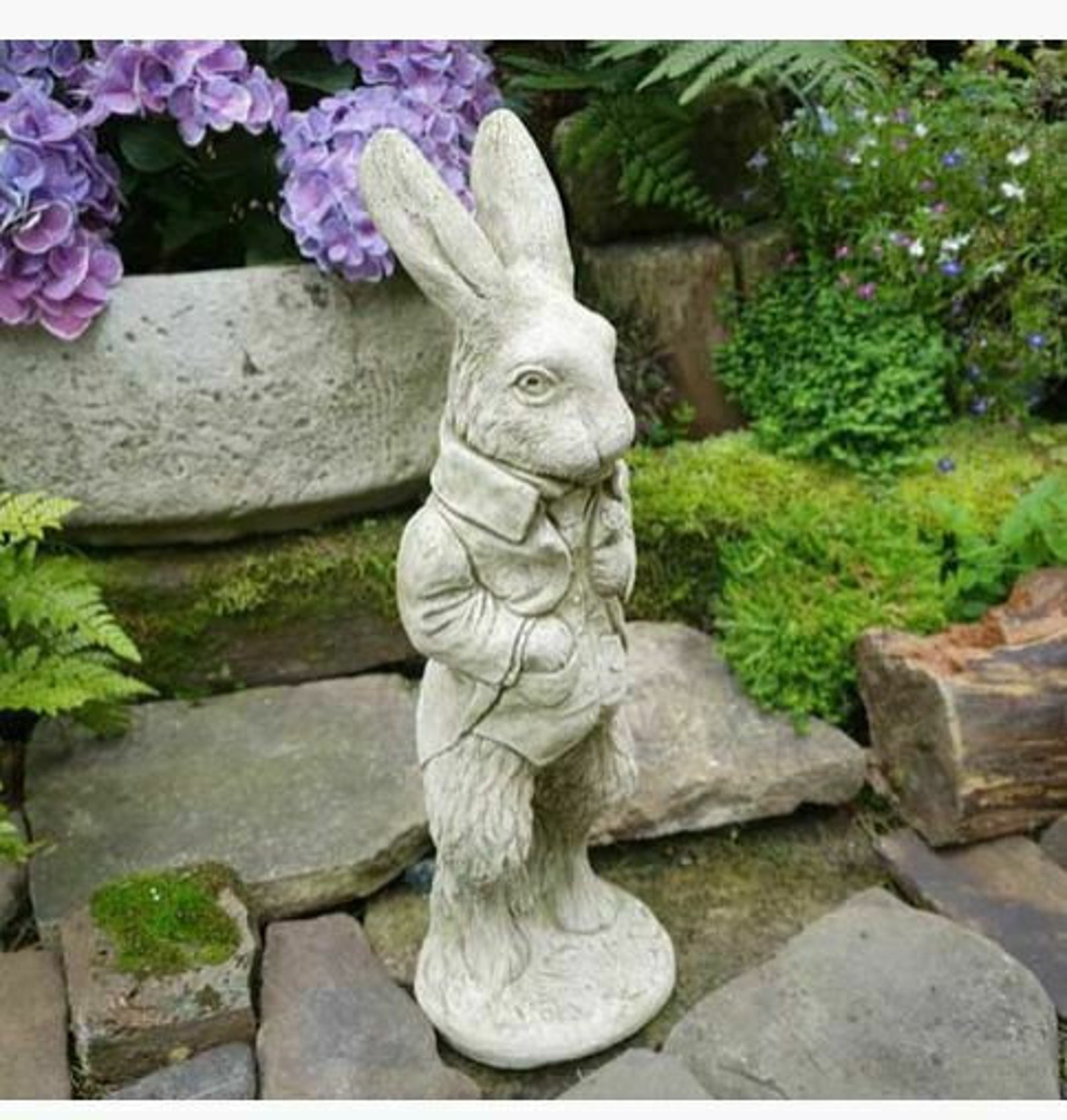 Peter Rabbit Stone Statue Beatrix Potter Animal Garden - Etsy