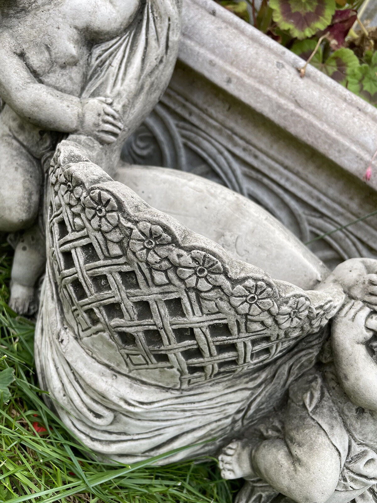 Cherub Planter Stone Statue garden Outdoor Classical Trough - Etsy