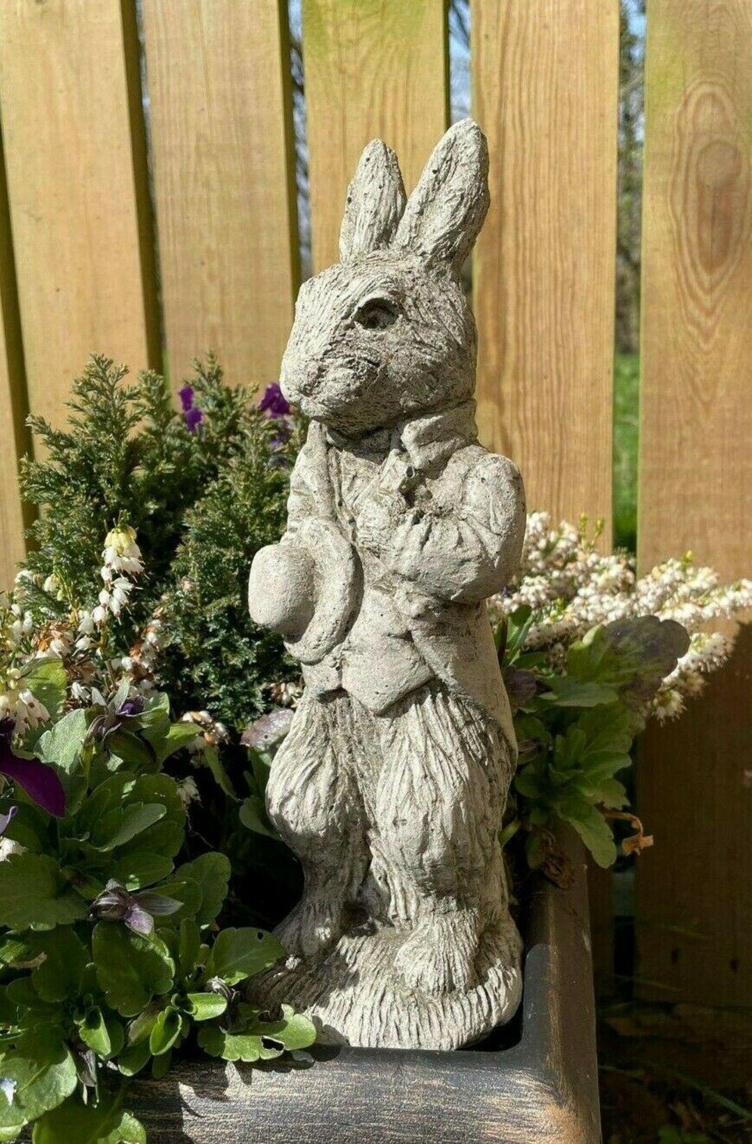 Mini Peter Rabbit Stone Statue | Beatrix Potter Animal Garden Outdoor ...