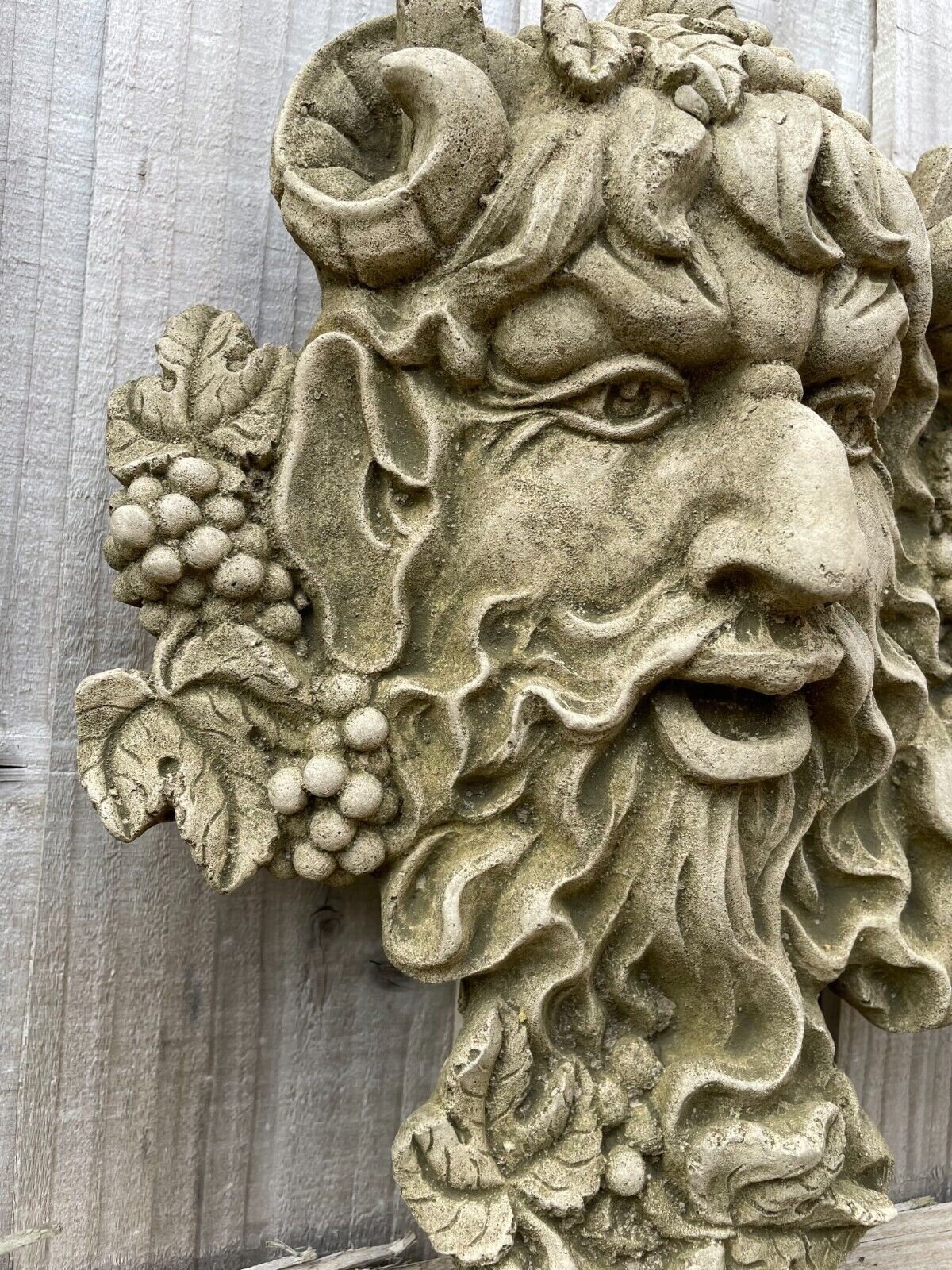 Bacchus Greenman Stone Plaque Garden Outdoor Home Statue - Etsy