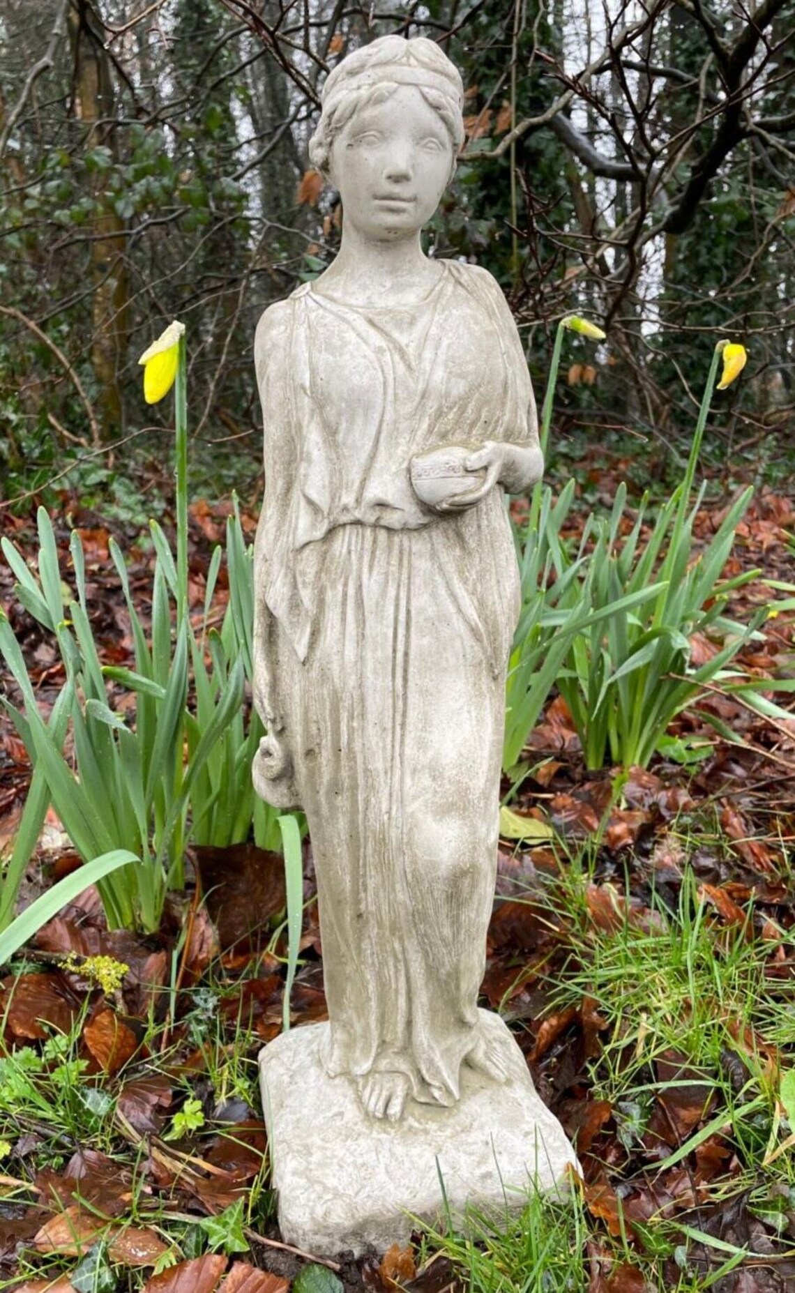 Greek Lady Stone Garden Statue | Outdoor Classical Roman God Sculpture ...